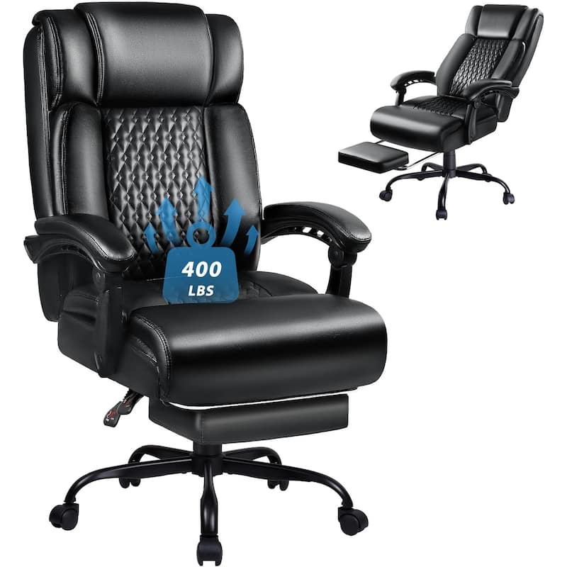 BOSSIN Executive Office Chair,Big and Tall Office Chair with Ergonomic ...