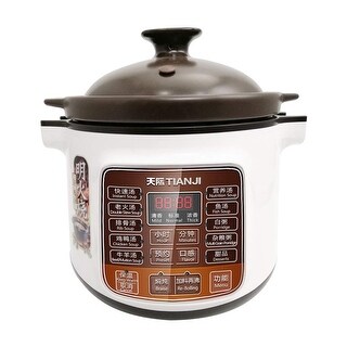 Electric Stew Pot, 4L Full-automatic Slow Cooker, Ceramic Inner Pot ...