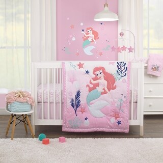 Disney The Little Mermaid Ariel Cute by Nature 4pc Crib Bedding Set ...