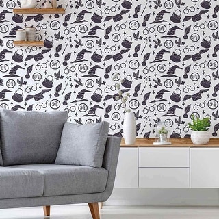 Grey Harry Peel and Stick Removable Wallpaper 2612 - Bed Bath & Beyond ...