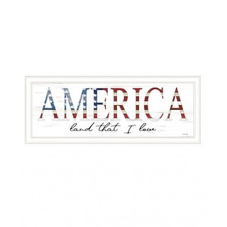America Land That I Love 1 White Framed Print Wall Art - Bed Bath ...