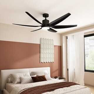 Oversized Lighting Fan 66-Inch Blade Span with Adjustable Light - Bed ...