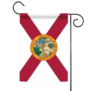 Red and White Florida State Outdoor Garden Flag 18" x 12.5" - Bed Bath ...