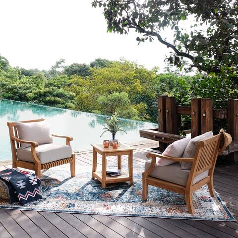 Cambridge Casual Como Mahogany Outdoor Swing Daybed with Cushion - On ...