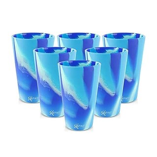 Silipint: Silicone Pint Glasses: 6 Pack Arctic Sky - 16oz Unbreakable ...