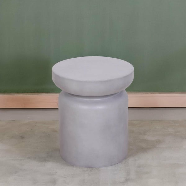 Faux Concrete Texture 17 Inch Height Accent Table - Bed Bath & Beyond ...