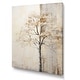 Designart "Beige Trees Oak Solitude" Tree Oak Wall Art - Bed Bath ...