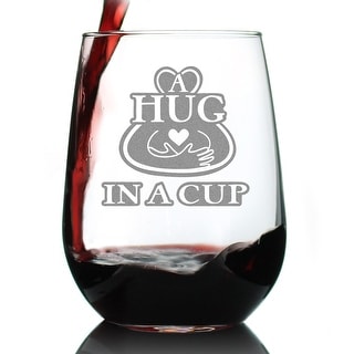 Hug In A Cup - Stemless Wine Glass - Sympathy Bereavement Gifts - 17 ...