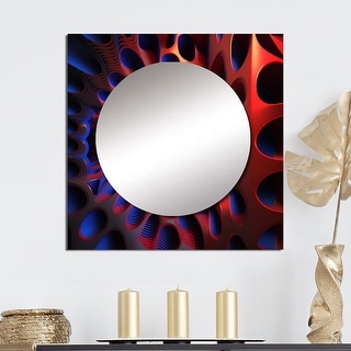 Designart "Portals Moire Futuristic Matrix" Abstract Geometric Wall ...