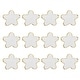 12 PCS Star Embroidered Patches Gold Edge Chenille Patches White - Bed ...