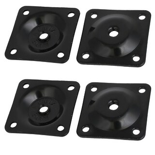 48mmx48mmx2mm Iron Table Leg Mounting Plates Black 4pcs - Bed Bath ...