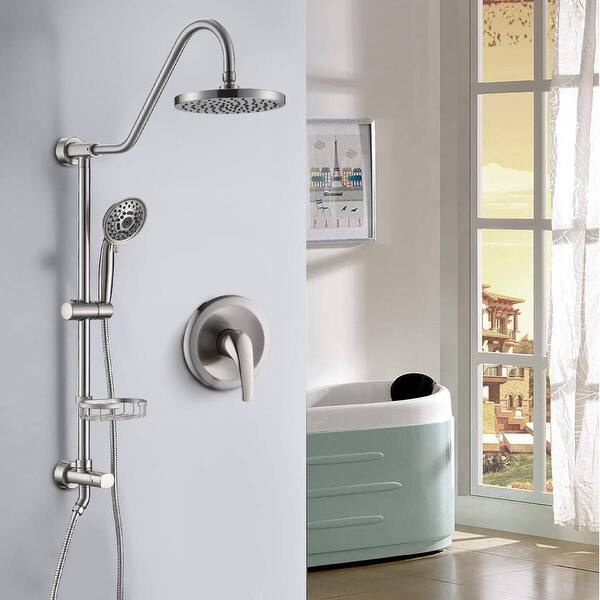 Vanityfair Shower System with 8" Rain Shower Head with 5-Function ...