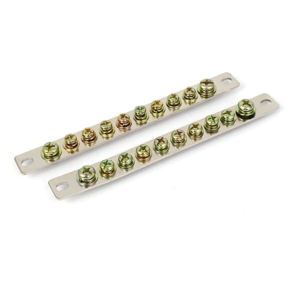 Unique Bargains 10 Positions Straight Zero Wire Row Copper Screw ...