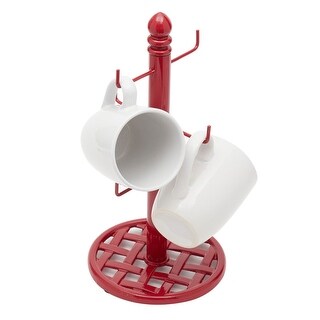 Weave 6 Hook Cast Iron Mug Tree, Red - Bed Bath & Beyond - 35527677