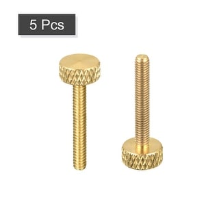 5Pcs Brass Knurled Thumb Screws, M3x20mm Flat Grip Bolt Knobs Fasteners ...