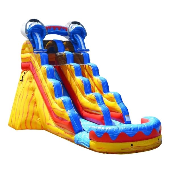 Jump Orange Splash Commercial Grade Inflatable Water Slide with ...