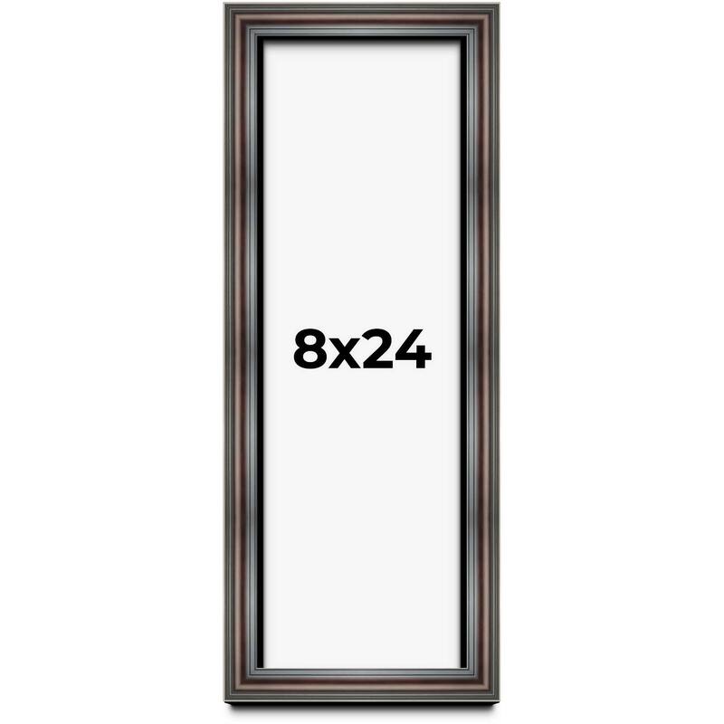8x24 Shadow Box Frame Brown Cherry | 2.625 Inches Deep Pine Wood ...