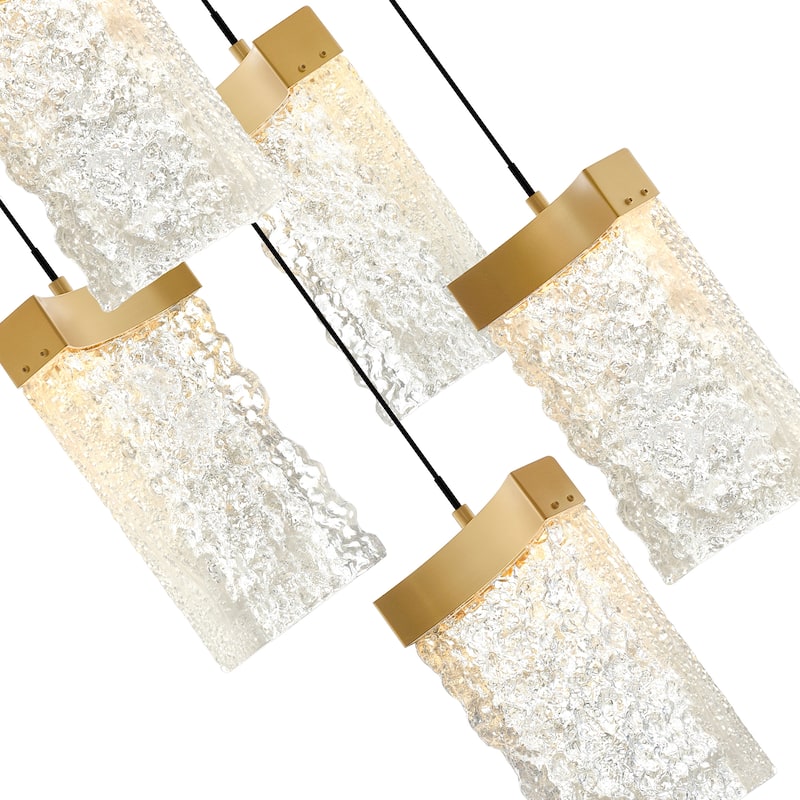 Lava Integrated LED Brass Chandelier - Bed Bath & Beyond - 39866408