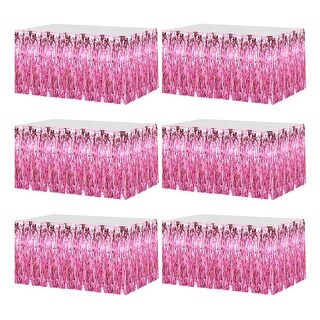 Trailer Skirting For Float 6-Pack Lake Blue Foil Fringe Table Skirts ...