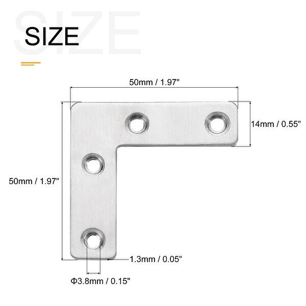 L Shape Braces Mending Repairing Flat Bracket for Joint Fastener - Bed ...