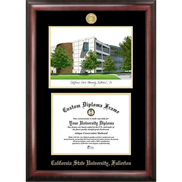 California State University, Fullerton 11w x 8.5h Gold Embossed Diploma ...