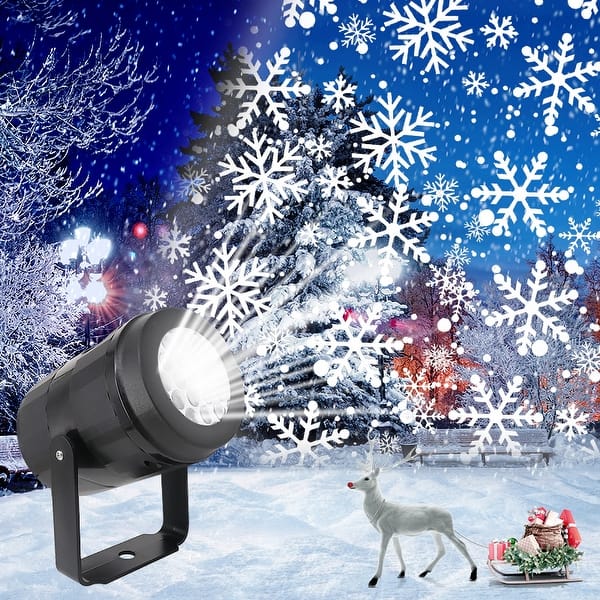 led snowfall lamp