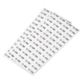 12-18 Month Clothes Size Sticker Label Clothing Size Label, 2 Sheet ...