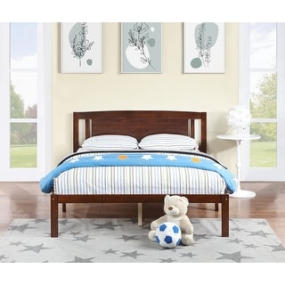 Full Platform Bed Frame No Box Spring Needed Wood Slat Support with ...