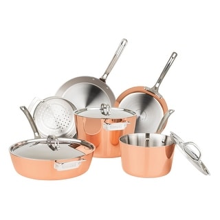 Viking Copper Clad 4-Ply Contemporary 9-Piece Cookware set - Bed Bath ...