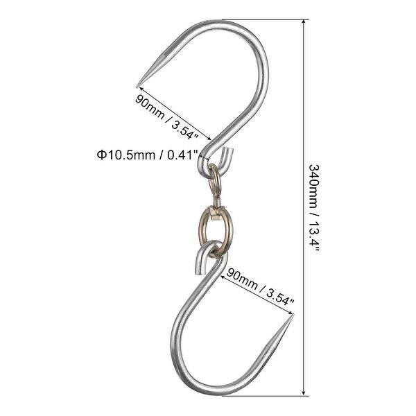 Swivel Meat Hooks, Galvanized Processing Butcher Hooks, 4 Pack - Silver ...