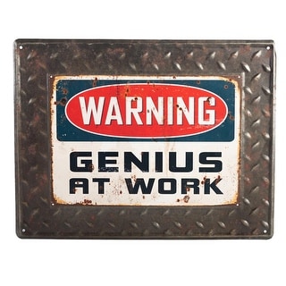 Warning Genius At Work Sign - Bed Bath & Beyond - 40311439