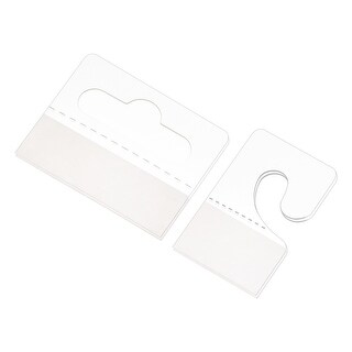 Clear Self Adhesive Hang Tab Hook, Plastic Display Folding Tab Pack of ...