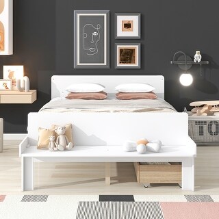 Full Bed with Footboard Bench and Storage Drawers - Bed Bath & Beyond ...