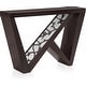 Modern LED Console Table with W-Legs, Wood Accent for Living Room ...