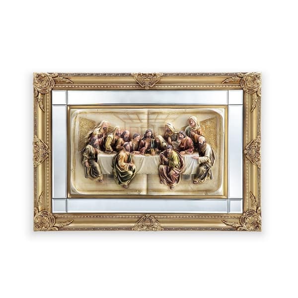 37"Last Supper Hanging Frame With Mirror - 37" - Bed Bath & Beyond ...