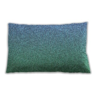 Ahgly Company Patterned Indoor-Outdoor Dark Cyan Green Lumbar Throw ...