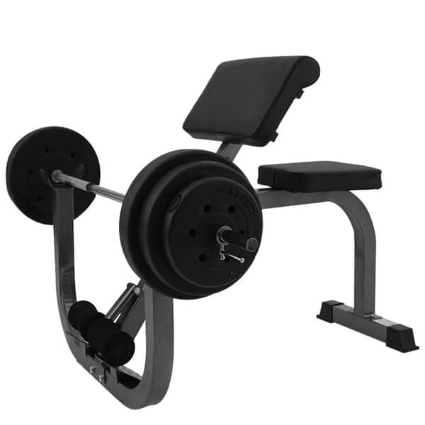 Preacher Curl Weight Bench Isolated Barbell Dumbbell Biceps Station ...