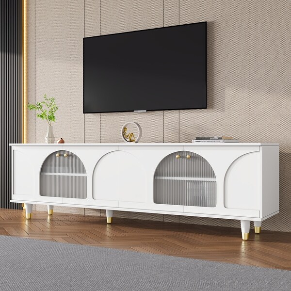 Tv unit with side cupboard store