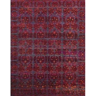 Ahgly Company Machine Washable Abstract Cranberry Red Area Rugs - Bed ...