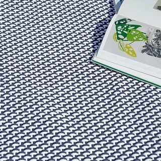 Harbor Indoor/Outdoor Handwoven Polypropylene Blue/White Area Rug ...
