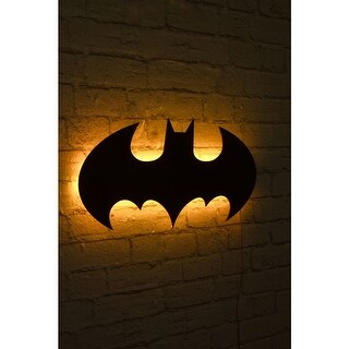 Bat Led Light Wall Decor Art - Yellow - Bed Bath & Beyond - 40180476