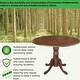 42" Round Dual Drop Leaf Dining Table, Solid Parawood, Easy Assembly ...