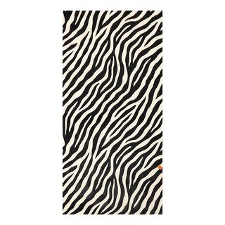 Hand Knotted Animal Print Black,White Tibetan Wool Modern ...