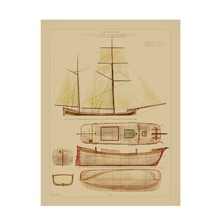 Vision Studio 'Small Antique Ship Plan IV' Canvas Art - Bed Bath ...