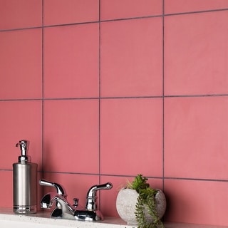 Merola Tile Underground Exotic Fuchsia 8" x 8" Porcelain Floor and Wall ...