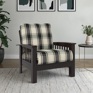 The Gray Barn Mercy Brown/ Black Plaid Mission-style Arm Chair with ...