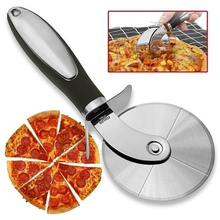Large Stainless Steel Pizza Cutter Wheel Precision Kitchen Slicer - Bed ...