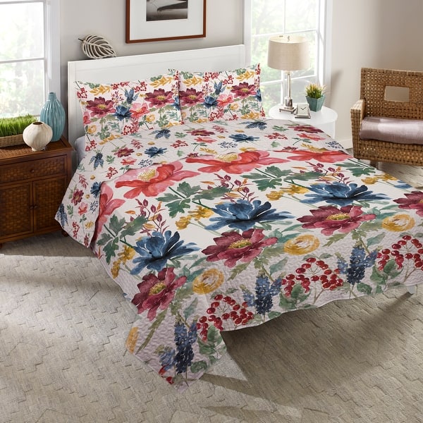 Watercolor Fall King Quilt Set - Bed Bath & Beyond - 31851112