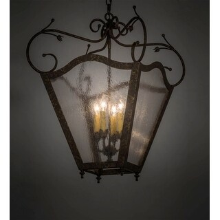 Meyda Tiffany 162408 Terena 4 Light 27" Wide Taper Candle Pendant - Bed ...