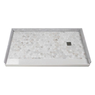 Transolid FPT6032R-HO 60-in x 32-in Pre-Tiled Shower Base with Right ...